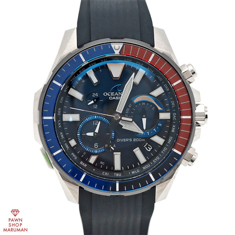 CASIO カシオ OCEANUS オシアナス CACHALOT カシャロ OCW-P2000C-2AJF ソーラー チタン×ラバー ネイビー ...