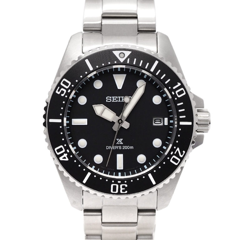 SEIKO セイコー プロスペックス ダイバースキューバ SBDJ063 V157-00A0 ソーラー SS ブラック【中古】 | 株式会社 丸万質舗